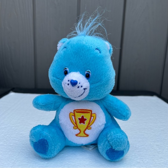 Care Bears | Toys | Vintage 0s Care Bears Blue Champ Bear Trophy Plush ...